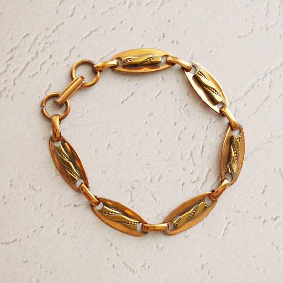 Jewelry | Vintage Midcentury Solid Copper Link Bracelet 7 | Poshmark